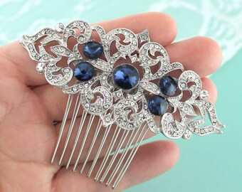 Blue Bridal Comb | Etsy