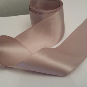 2.25 TAUPE Satin Ribbon Sash Double Faced - Etsy Canada