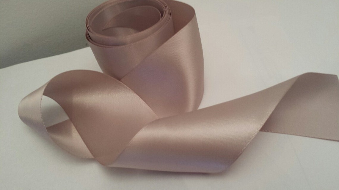 2.25 TAUPE Satin Ribbon Sash Double Faced - Etsy Canada