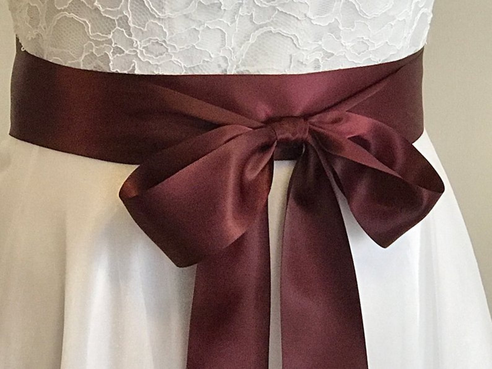 2.25__ BURGUNDY__ Satin Ribbon Sash Double Faced Ribbon - Etsy