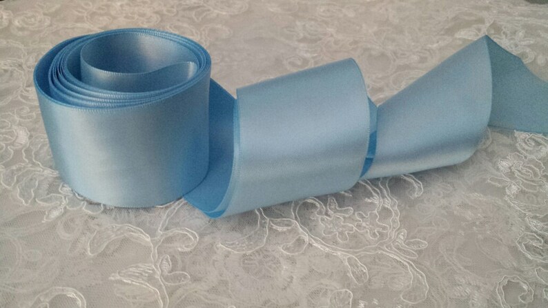 1 1.5 2__ MIST BLUE__ Satin Ribbon Sash, Double Faced - Etsy Canada