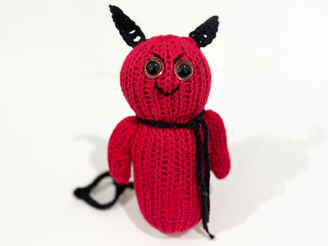 Little RED DEVIL Stuffie - Cute Stuffed Animal Amigurumi Plush for ...