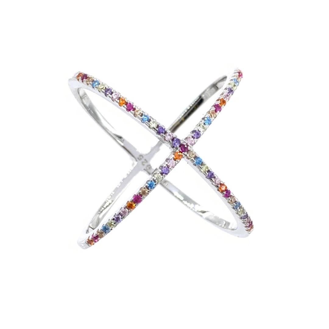 X Ring | Criss Cross Ring | Crossover Ring | Sterling Silver Ring ...