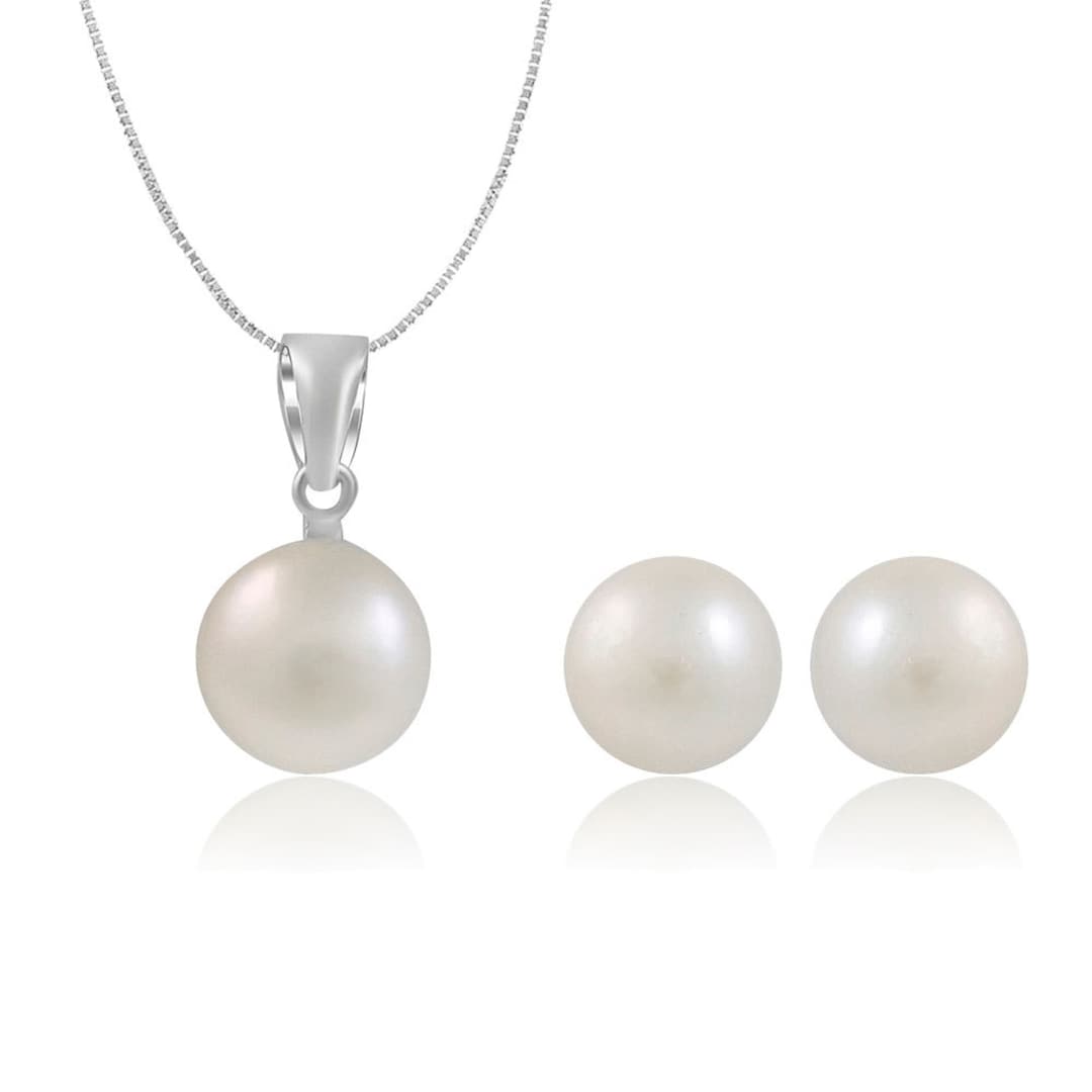 Natürliche Perle Schmuck-Set, Braut Schmuck Set, Perlen Halskette Set ...