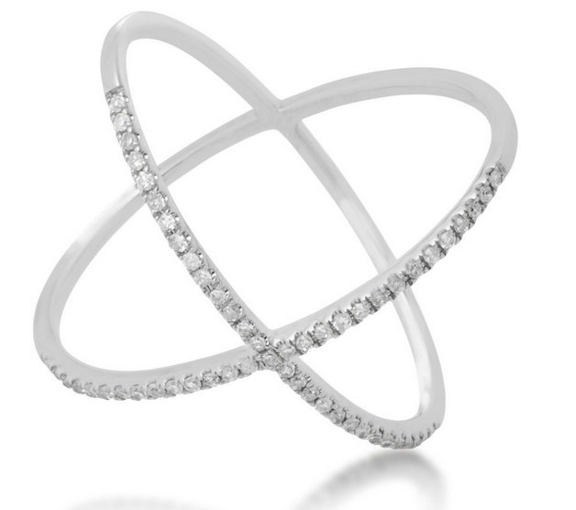 X Ring Criss Cross Ring Crossover Ring Sterling Silver | Etsy