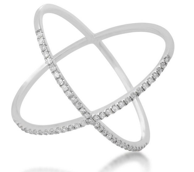 X Ring Criss Cross Ring Crossover Ring Sterling Silver | Etsy