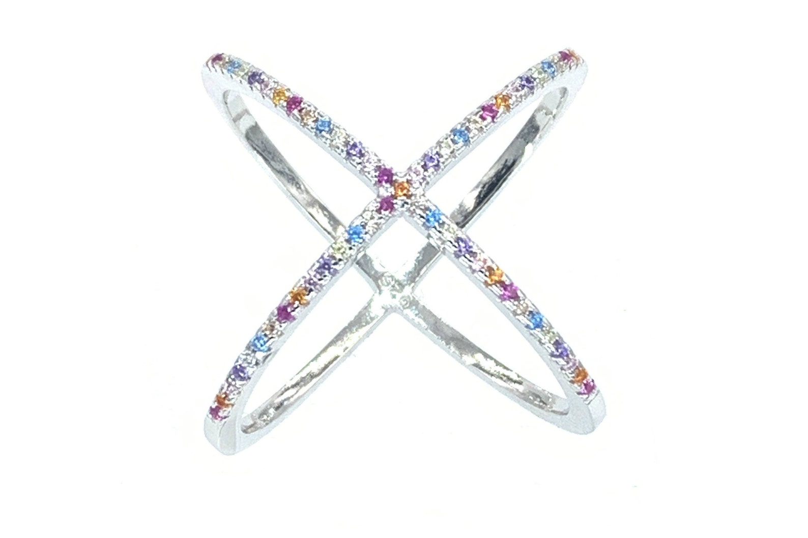 X Ring Criss Cross Ring Crossover Ring Sterling Silver | Etsy