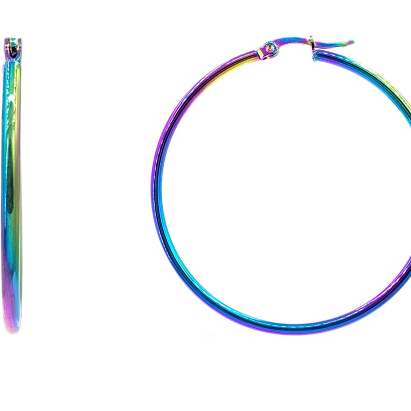 80s Hoops Gold - Etsy