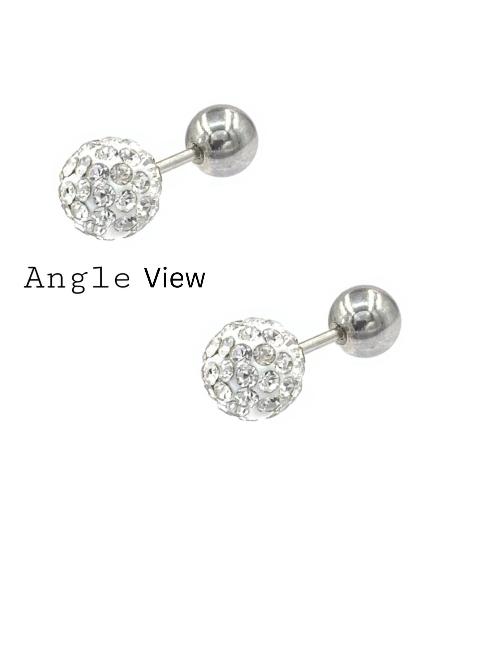 Front Back Ball Earrings, Crystal Ball Earrings, Fire Ball Studs ...