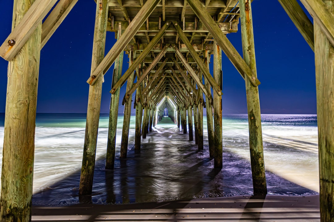 Pier Into the Night - Topsail Island Photography, Surf City Ocean Pier ...