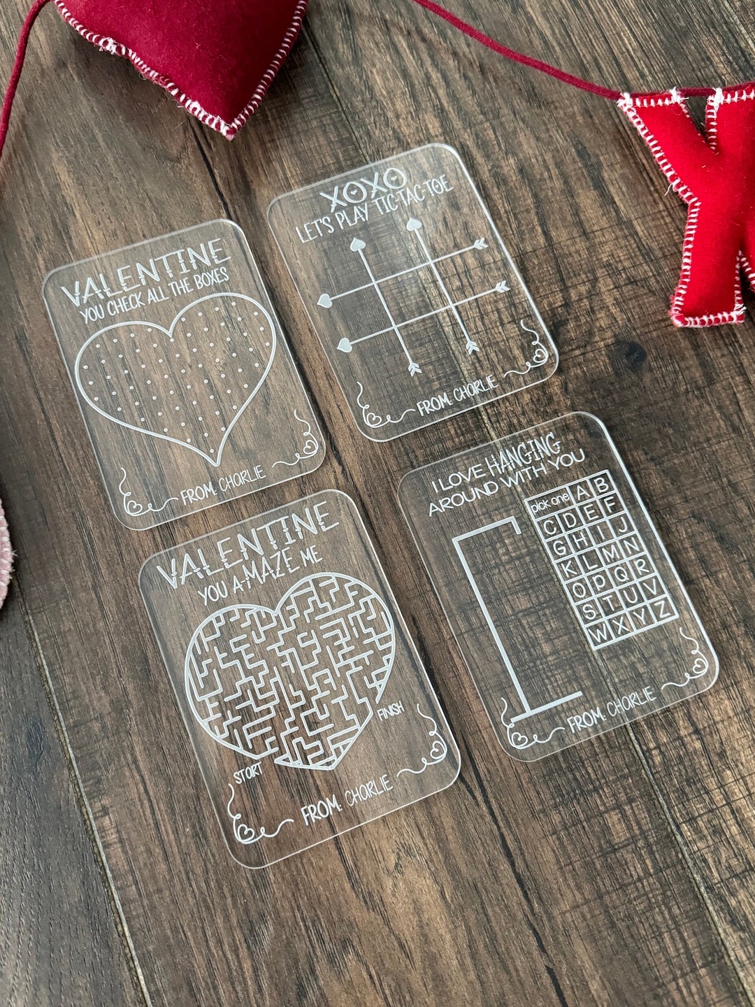 Dry Erase Valentine's Day Game Kits, Personalized Valentine Treat Bags ...
