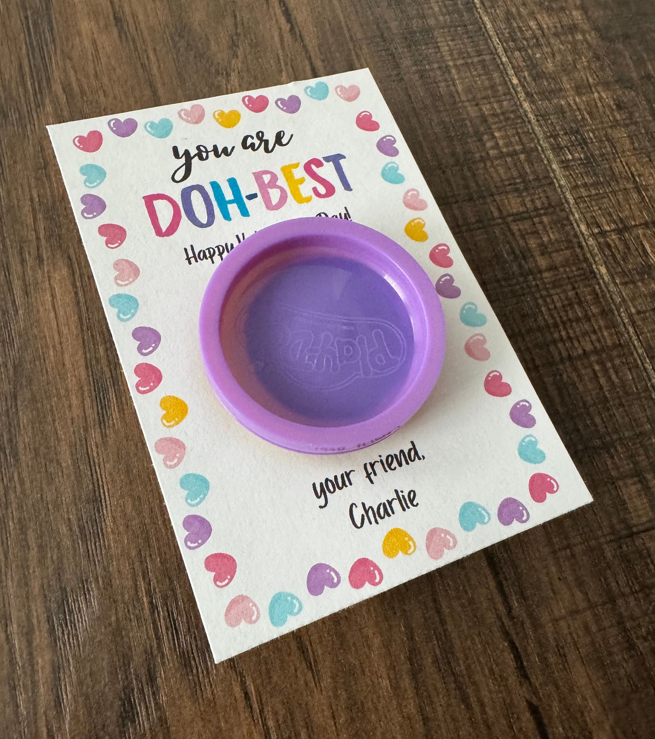 Play-doh Valentines Cards, Editable Non-candy Valentines (digital ...