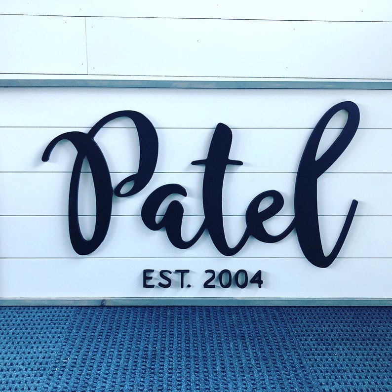 Personalized Family Sign / 3-D Letter Sign / Custom Shiplap - Etsy