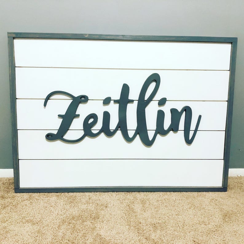 Personalized Family Sign / 3-D Letter Sign / Custom Shiplap - Etsy