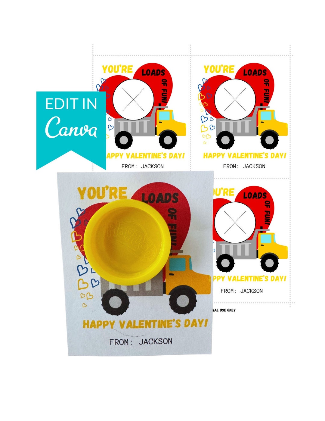 Play-doh Valentines Gift Card | Printable Class Valentine Day Gifts ...