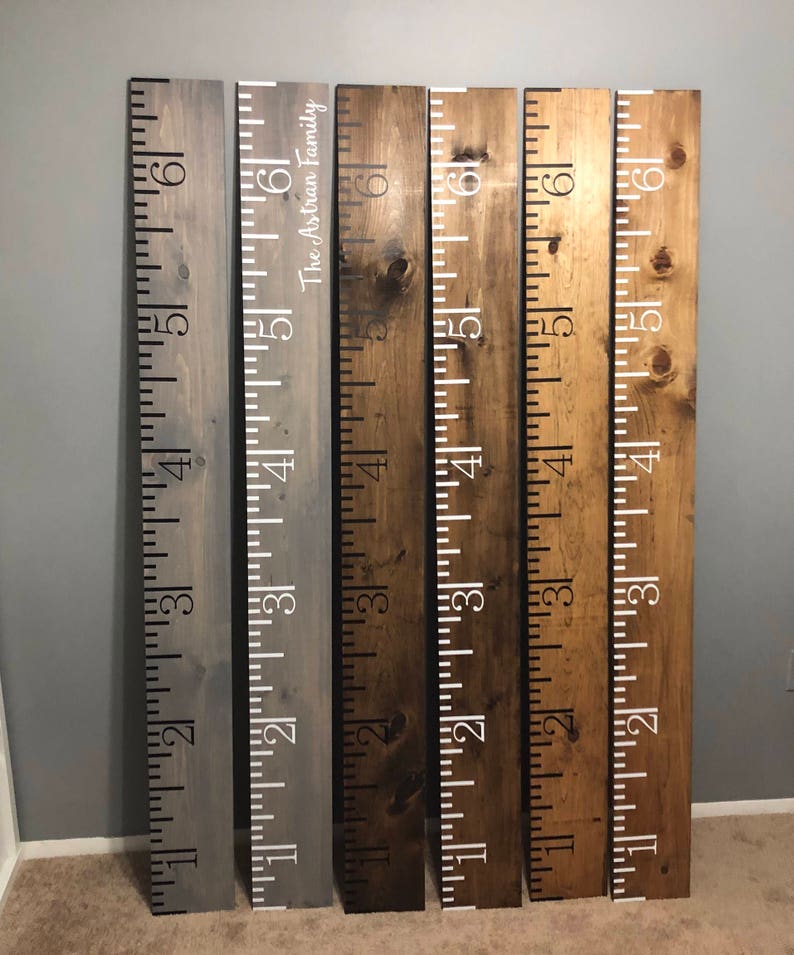 Wooden Growth Chart Ruler Custom Growth Chart Growth Ruler | Etsy