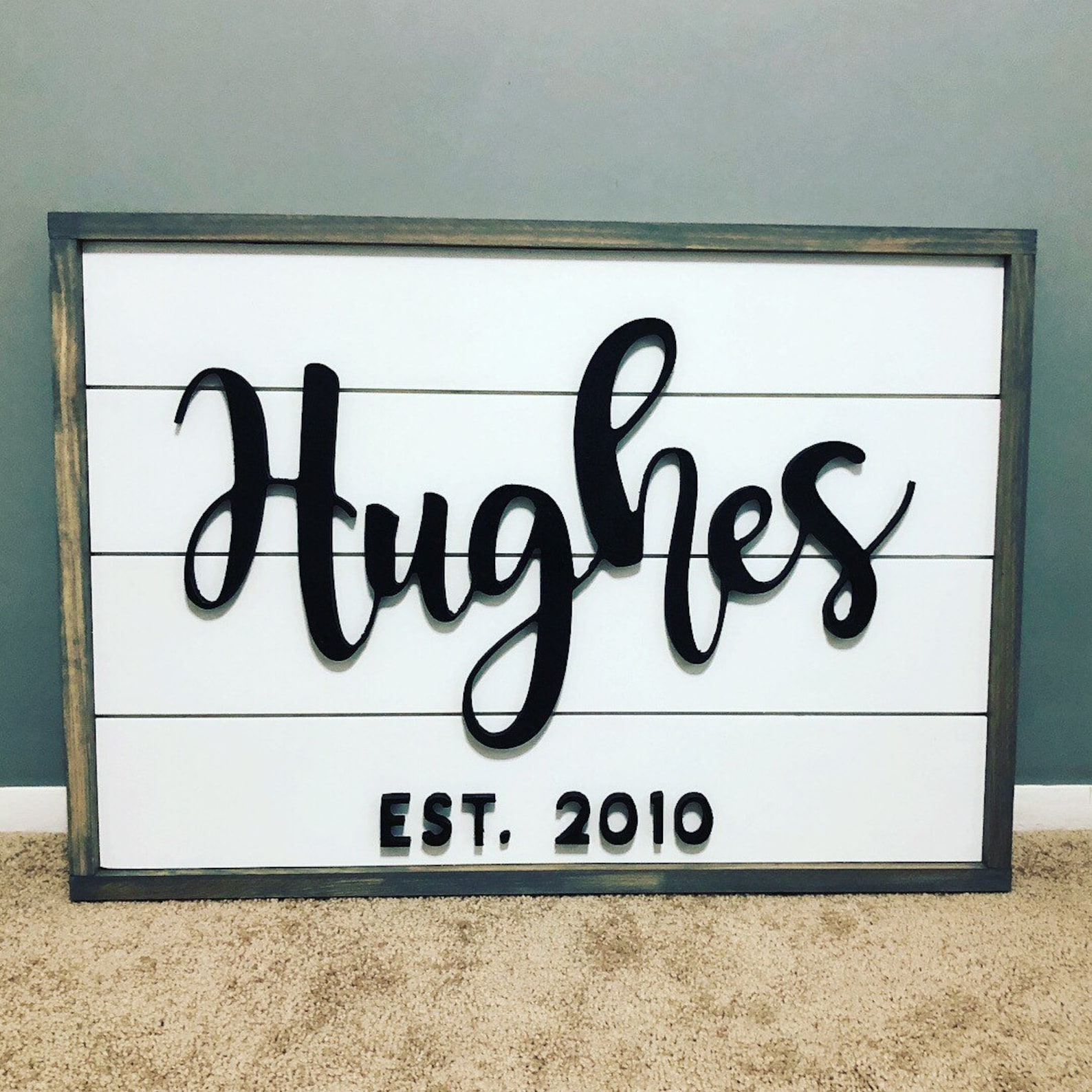 Personalized Family Sign / 3-D Letter Sign / Custom Shiplap | Etsy