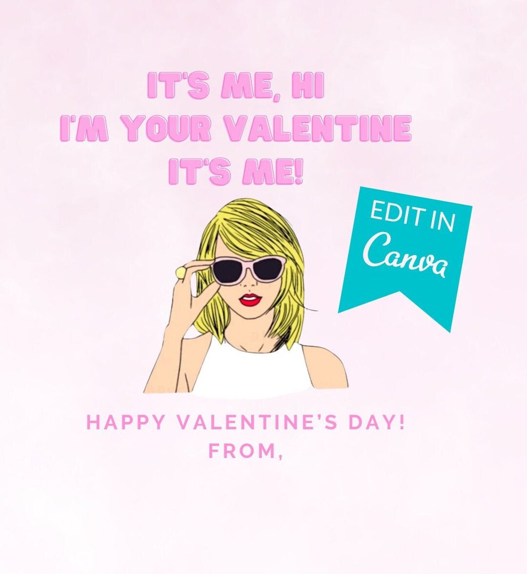 Taylor Valentine, Printable Personalized Taylor Valentines Day Card ...