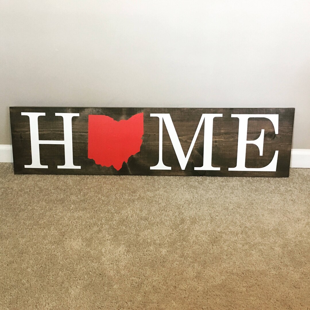 Ohio Home Sign / Buckeye Sign / Ohio Wall Decor / Buckeye Decor / Ohio ...