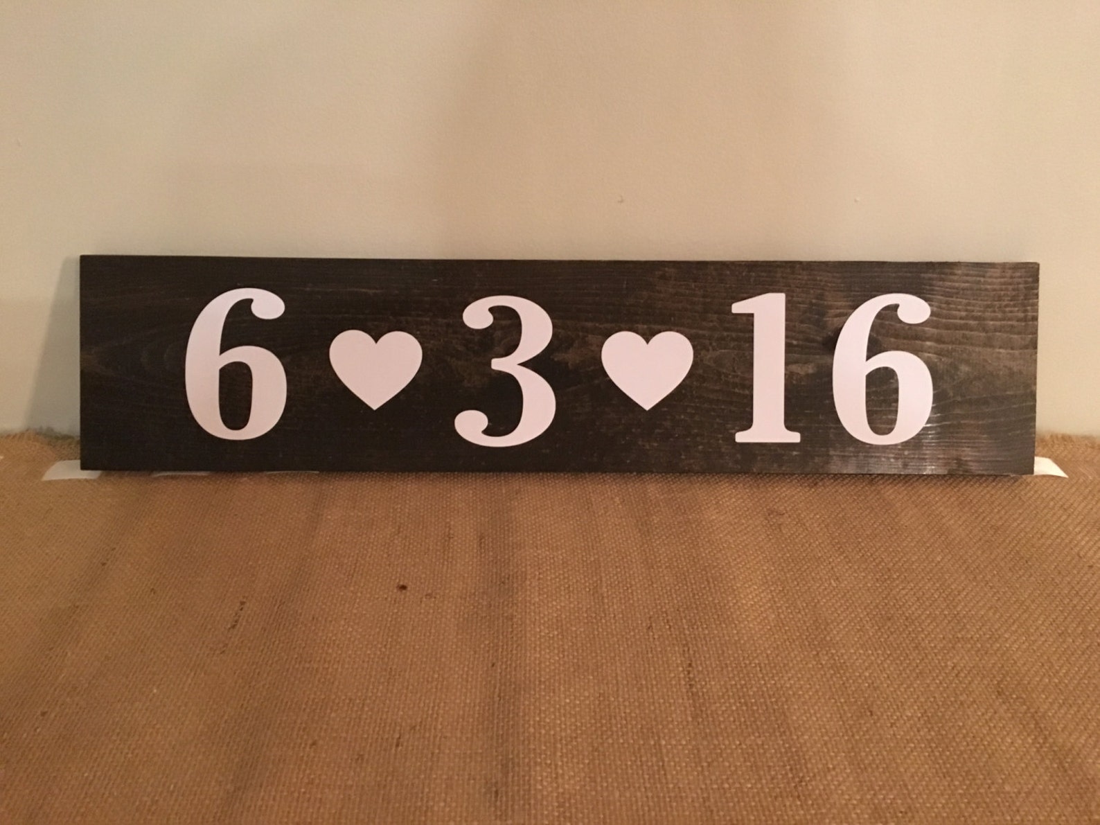 Wedding Date Wooden Sign - Etsy