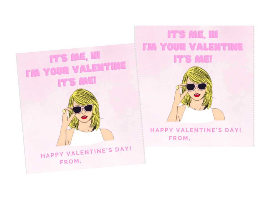 Taylor Valentine, Printable Personalized Taylor Valentines Day Card ...