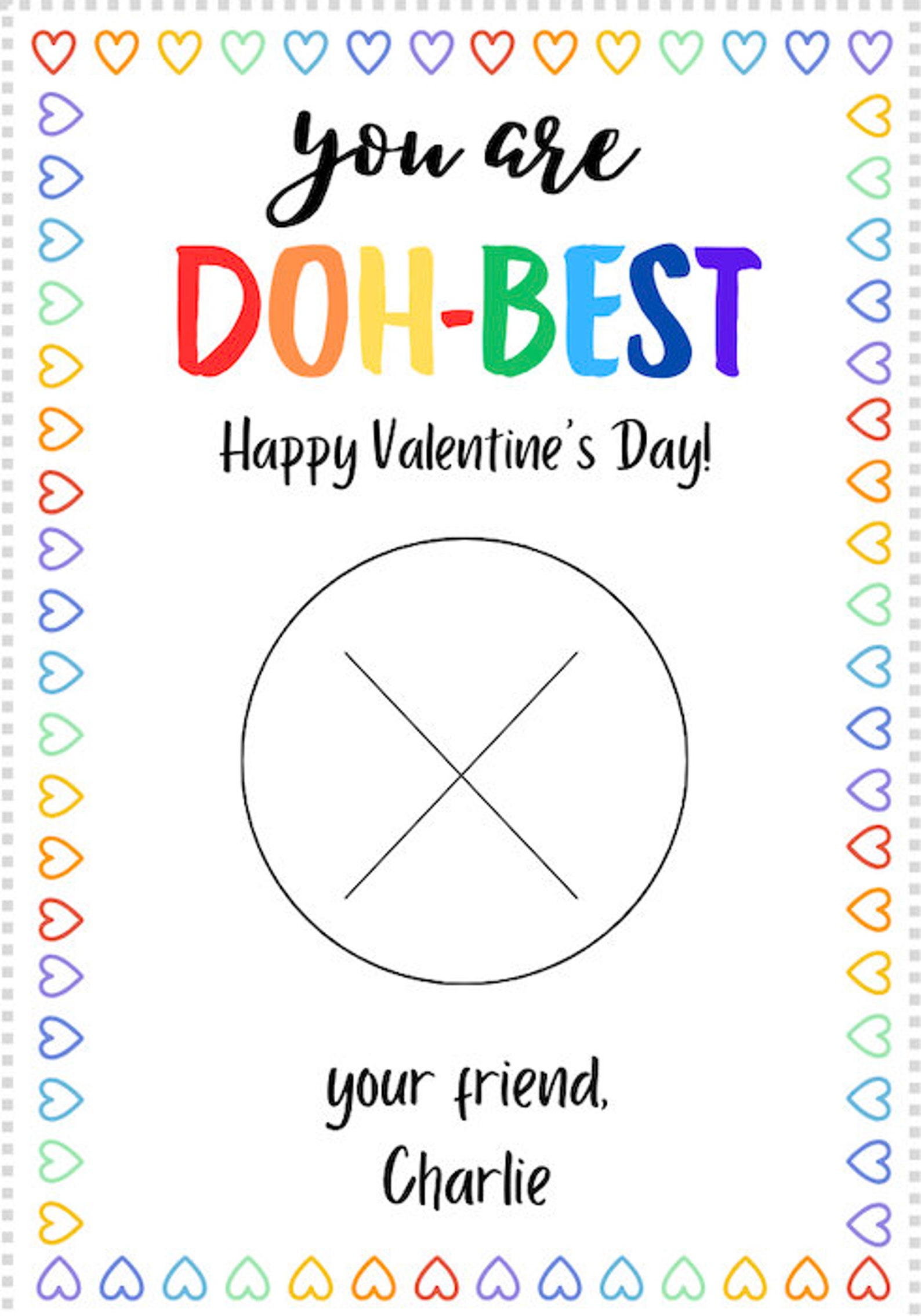 Personalized Valentine's Day Play Doh Treat Bags, Classroom Gifts - Etsy