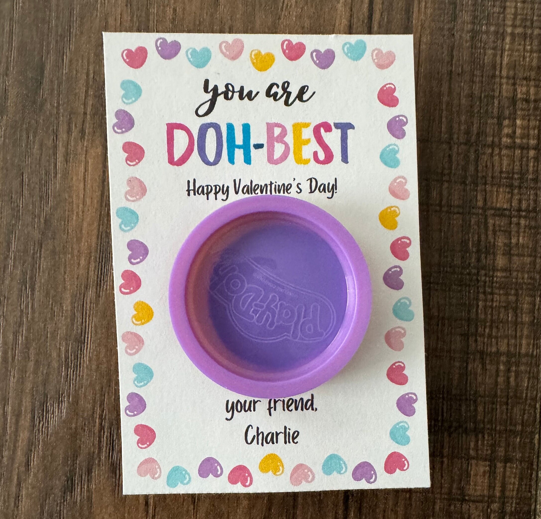 Play-doh Valentines Cards, Editable Non-candy Valentines (digital ...