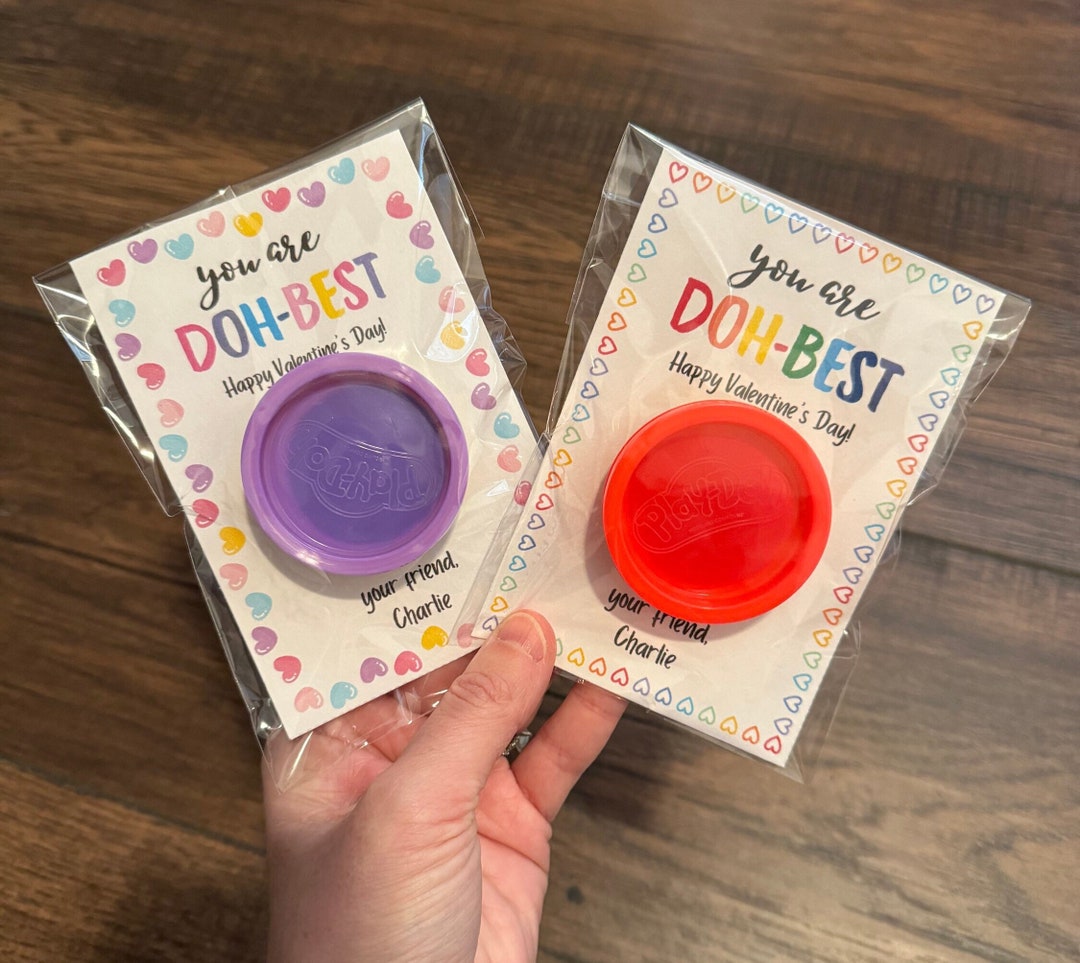 Personalized Valentine's Day Play Doh Treat Bags, Classroom Gifts - Etsy