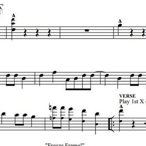 Freeze Frame - J Geils Band - Arranged HORN Sheet Music - Tenor Sax ...