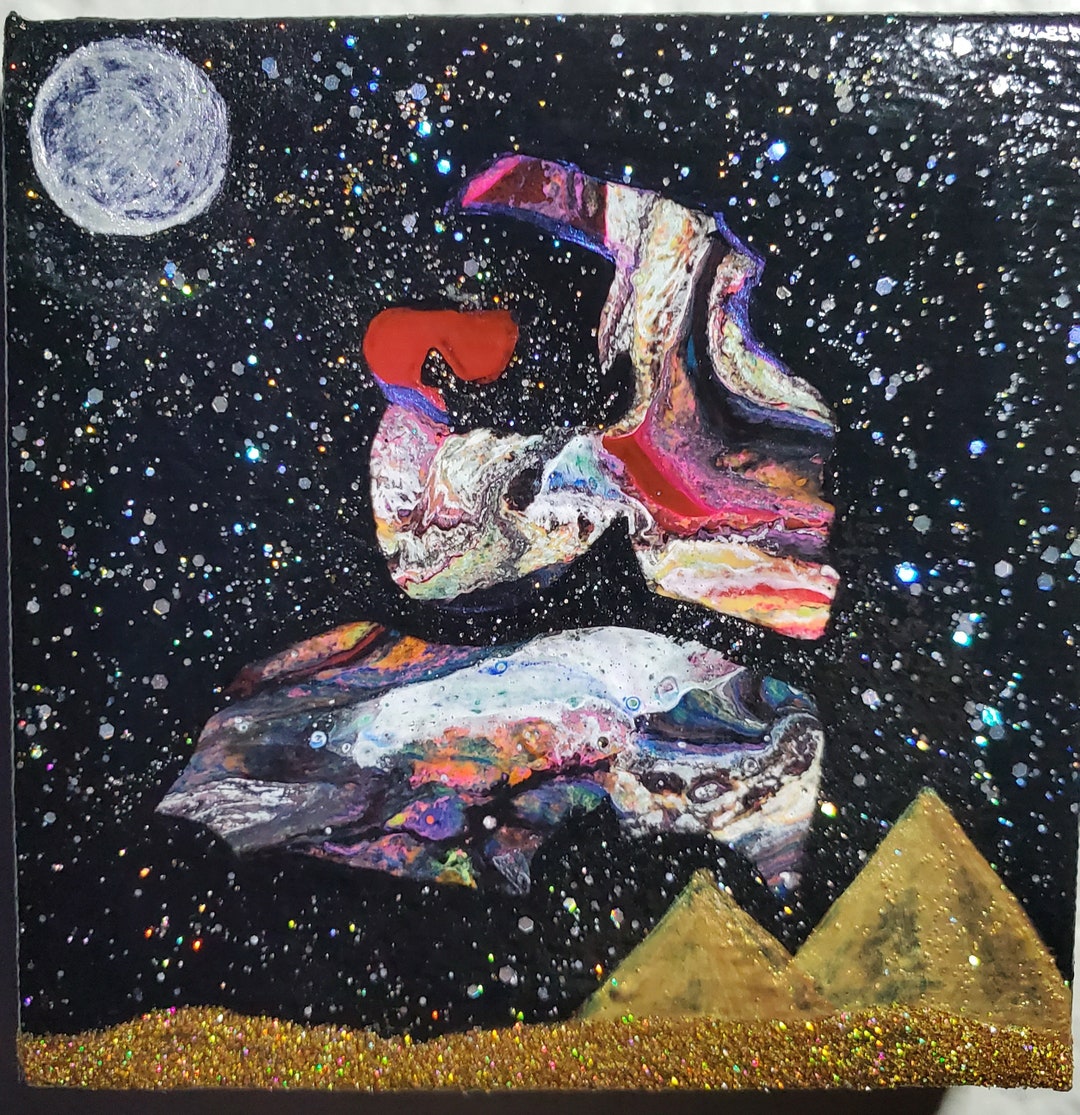 Jerry Garcia Pyramid Mini UV Glow Painting - Etsy