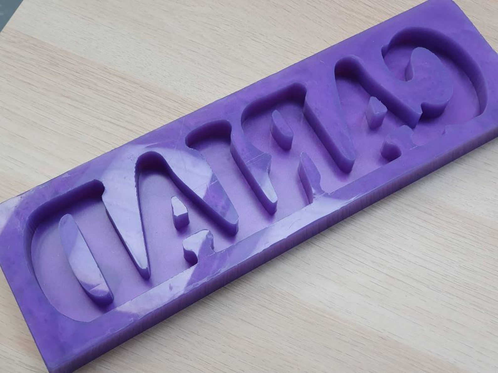 Cariad Freestanding Word Silicone Mould - Etsy