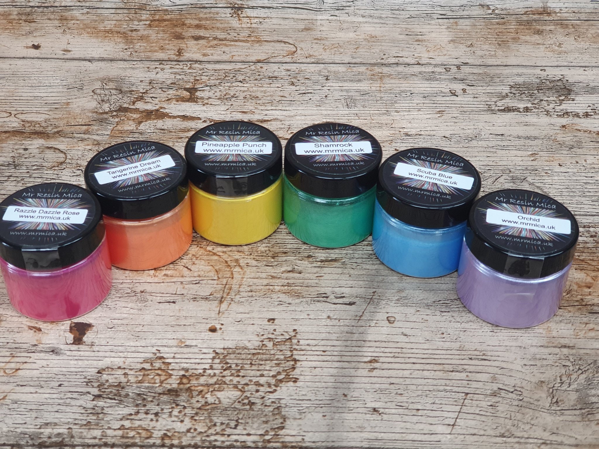 Rainbow Mica Powder Set: Resin, Wax, Jesmonite - 6 Colors - Etsy