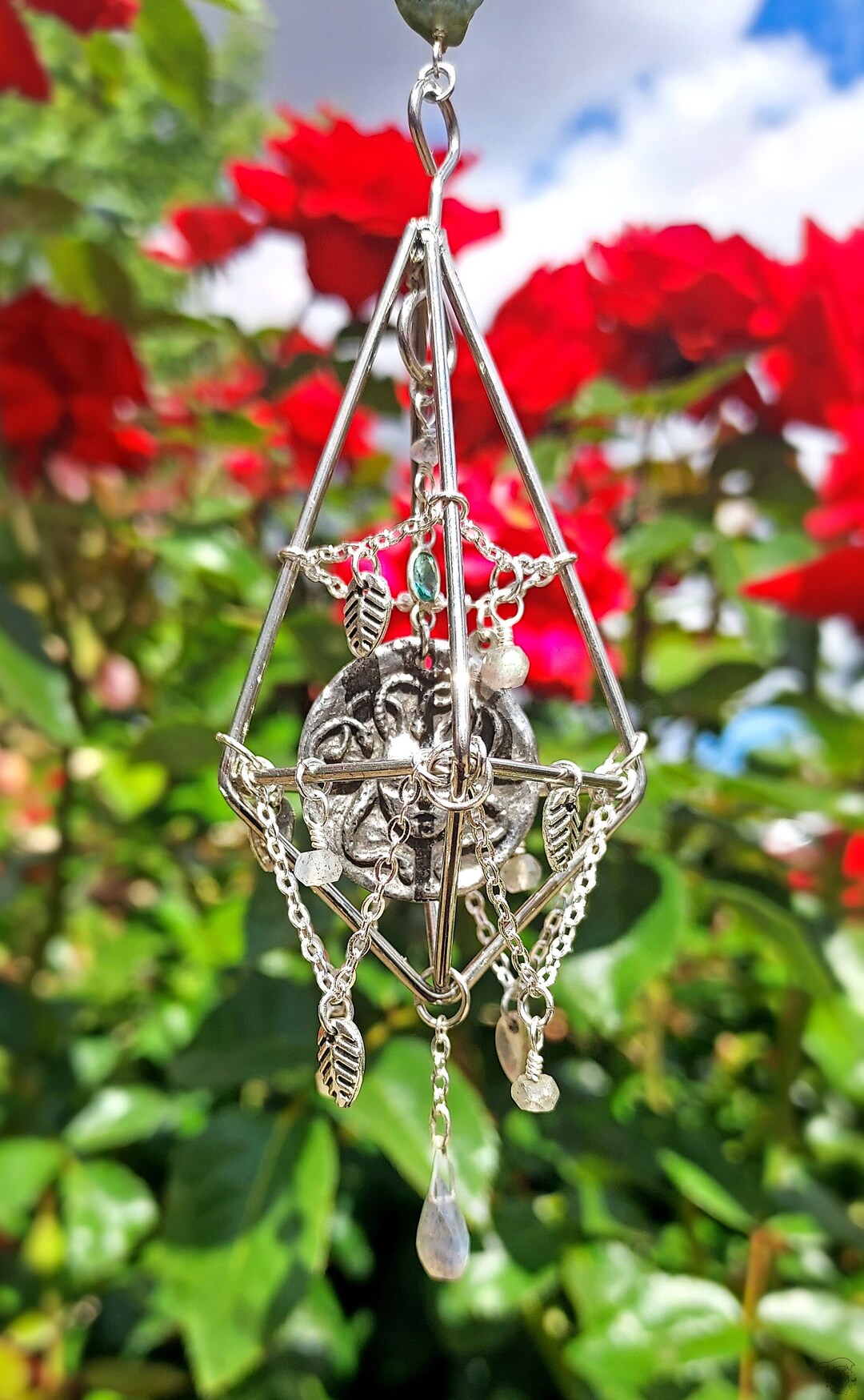Medusa Suncatcher With Apatite, Labradorite, & Moss Agate - Etsy