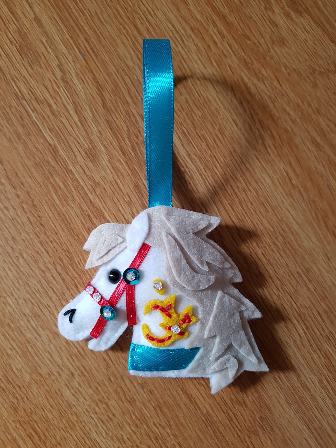 Felt Carousel Horse Bauble in White - Etsy