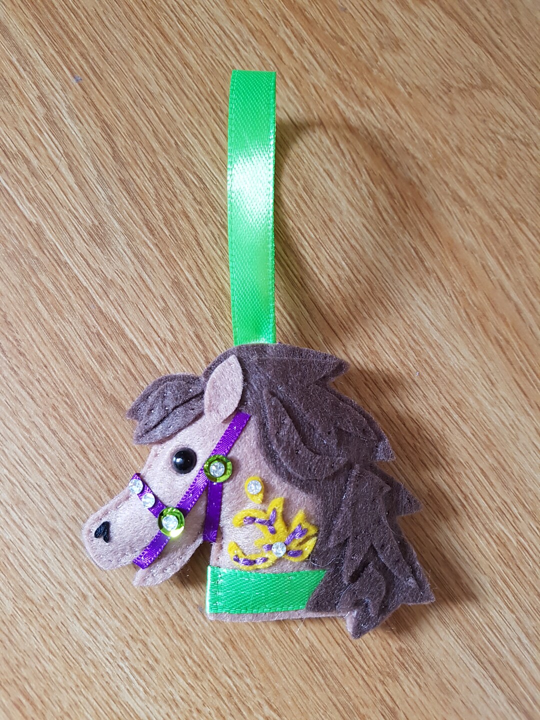 Felt Carousel Horse Bauble in Brown - Etsy