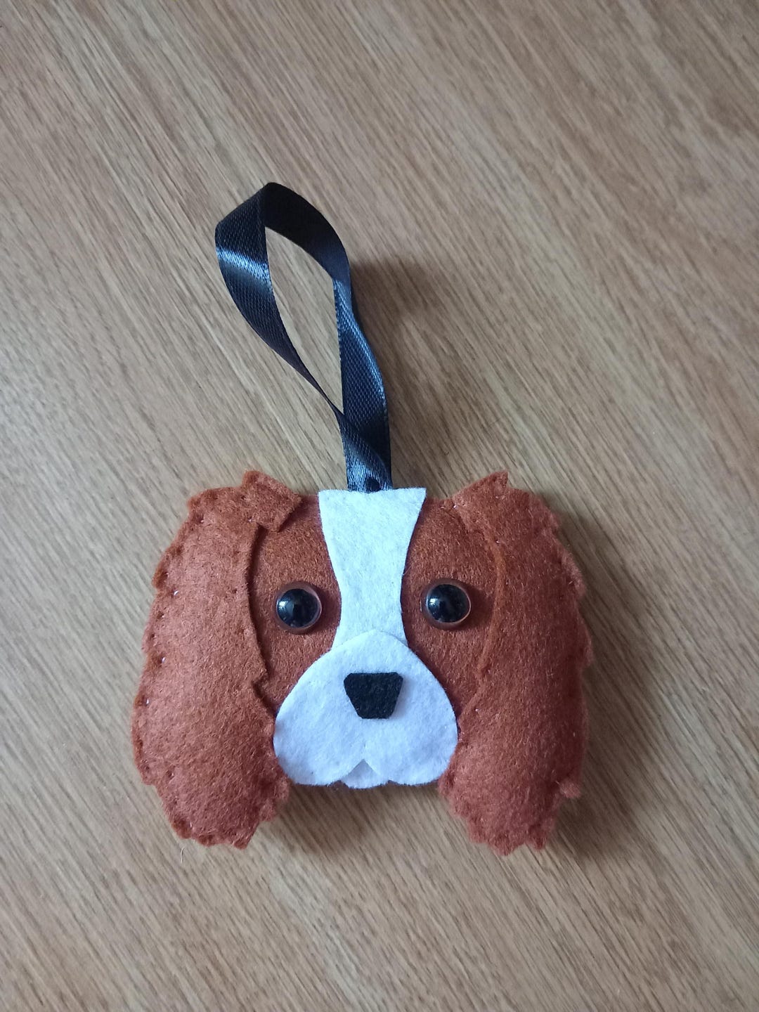 Felt Cavalier King Charles Spaniel Dog Christmas Bauble in Ruby Red - Etsy