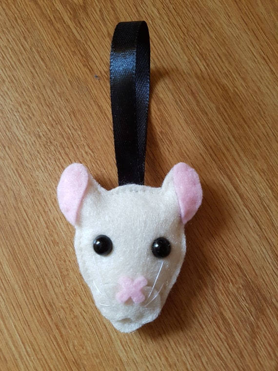 Felt Rat Christmas Bauble in Cream - Etsy