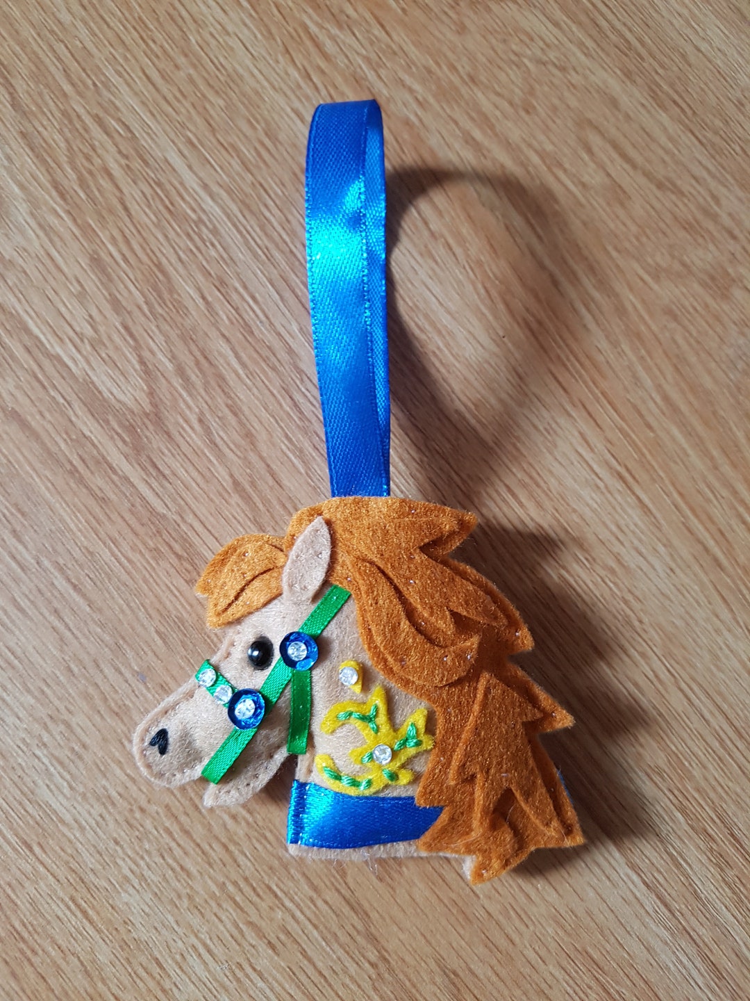 Felt Carousel Horse Bauble in Red - Etsy