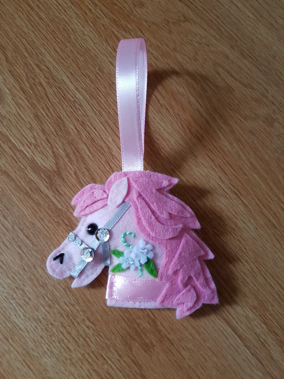 Felt Carousel Horse Bauble in Pink - Etsy
