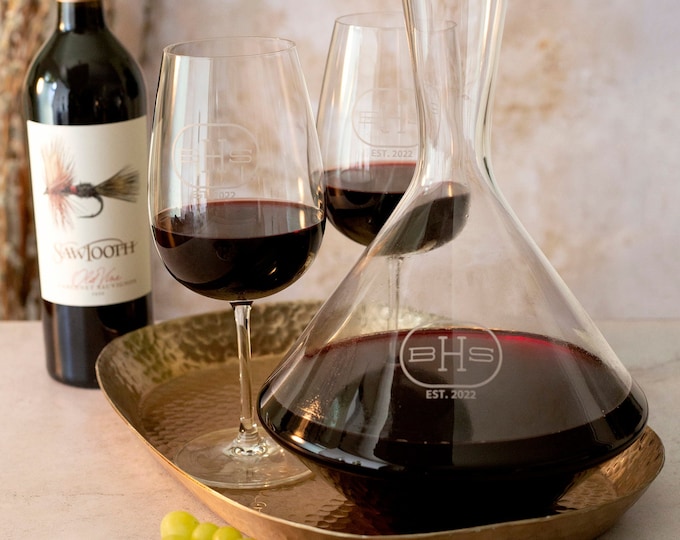 Personalized Wine Decanter , Angled Wine Decanter , Crystal Wine ...