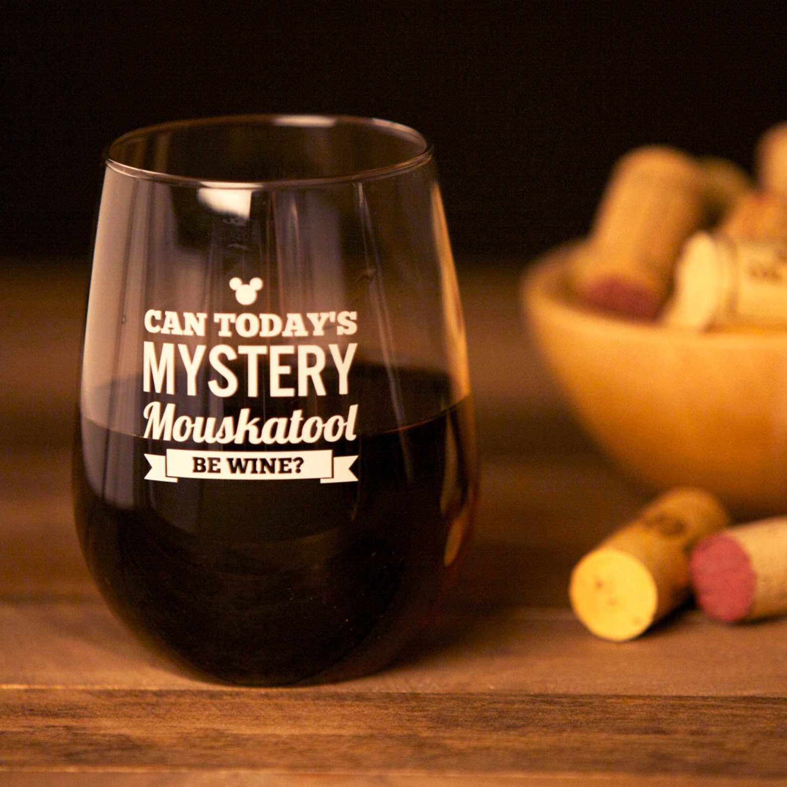 Mystery Mousekatool Etched Wine Glass in Box - Etsy