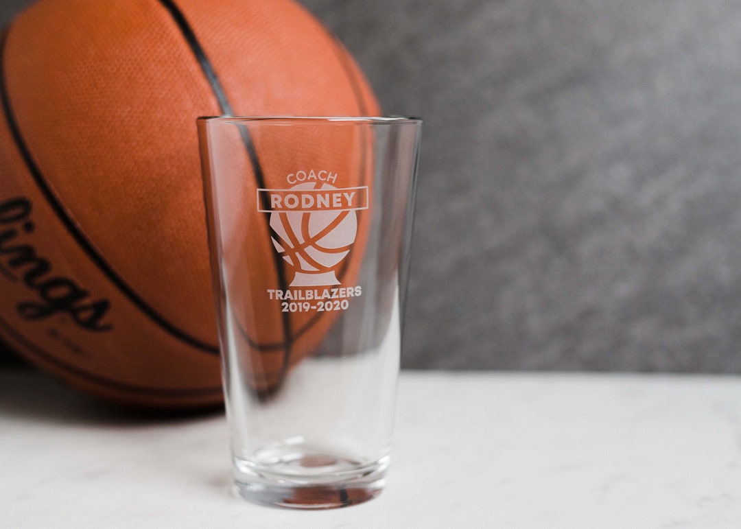 Personalized Basketball Coach Glass - Personalized Beer Glass for Coach ...