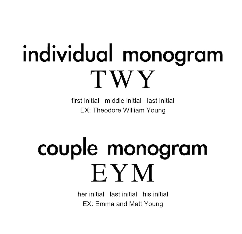 Monogrammed Wine Glass Simple Classic Monogram Engraved - Etsy