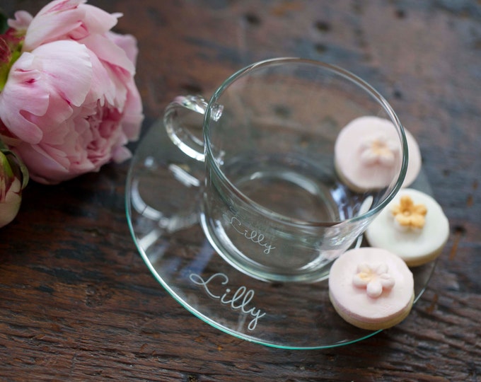 Personalized Tea Cup and Saucer Personalized Mug Coffee Cup - Etsy