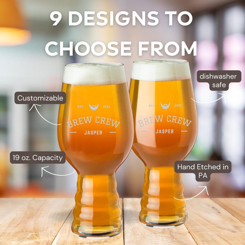Custom Beer Glasses - Etsy