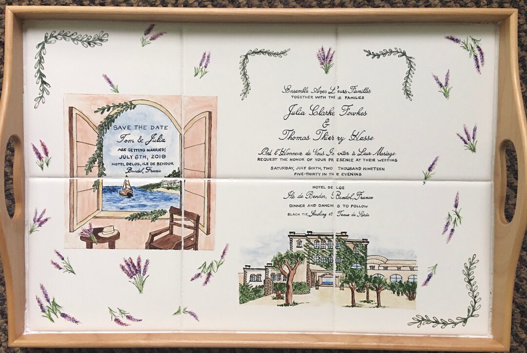 Unique Wedding Invitation Suite Tray, Bridal Keepsake, Couples Gift - Etsy