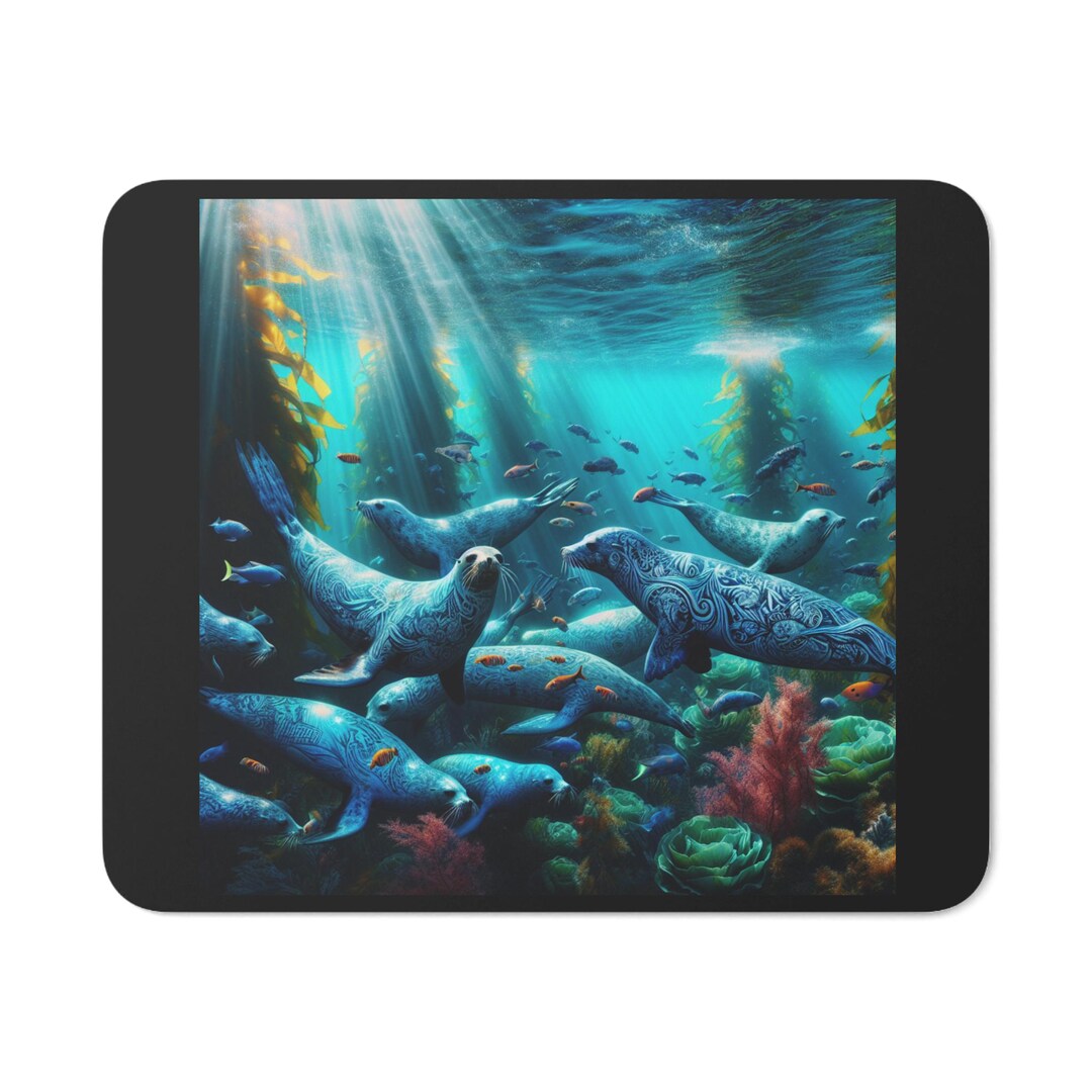 Underwater Serenity Mouse Pad | Ocean Life Desk Accessory, Marine ...