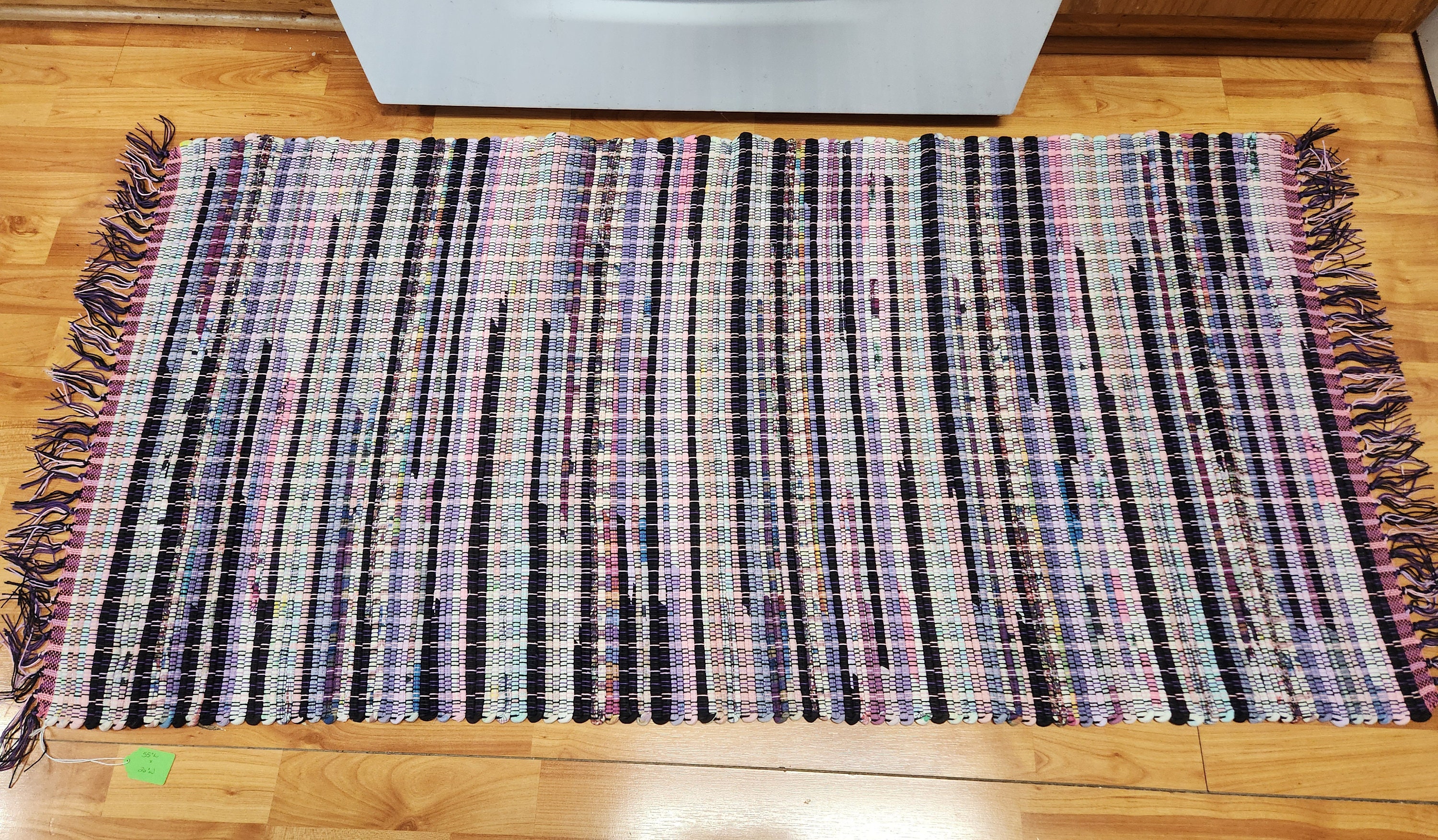 Shades of Pink, Purple and Black Rag Rugs, Handwoven Rag Rug, Upcycled ...