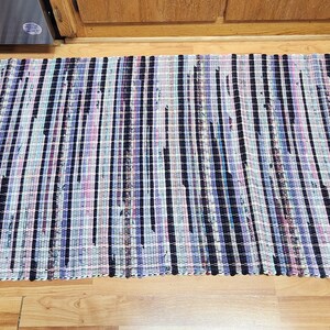 Shades of Pink, Purple and Black Rag Rugs, Handwoven Rag Rug, Upcycled ...