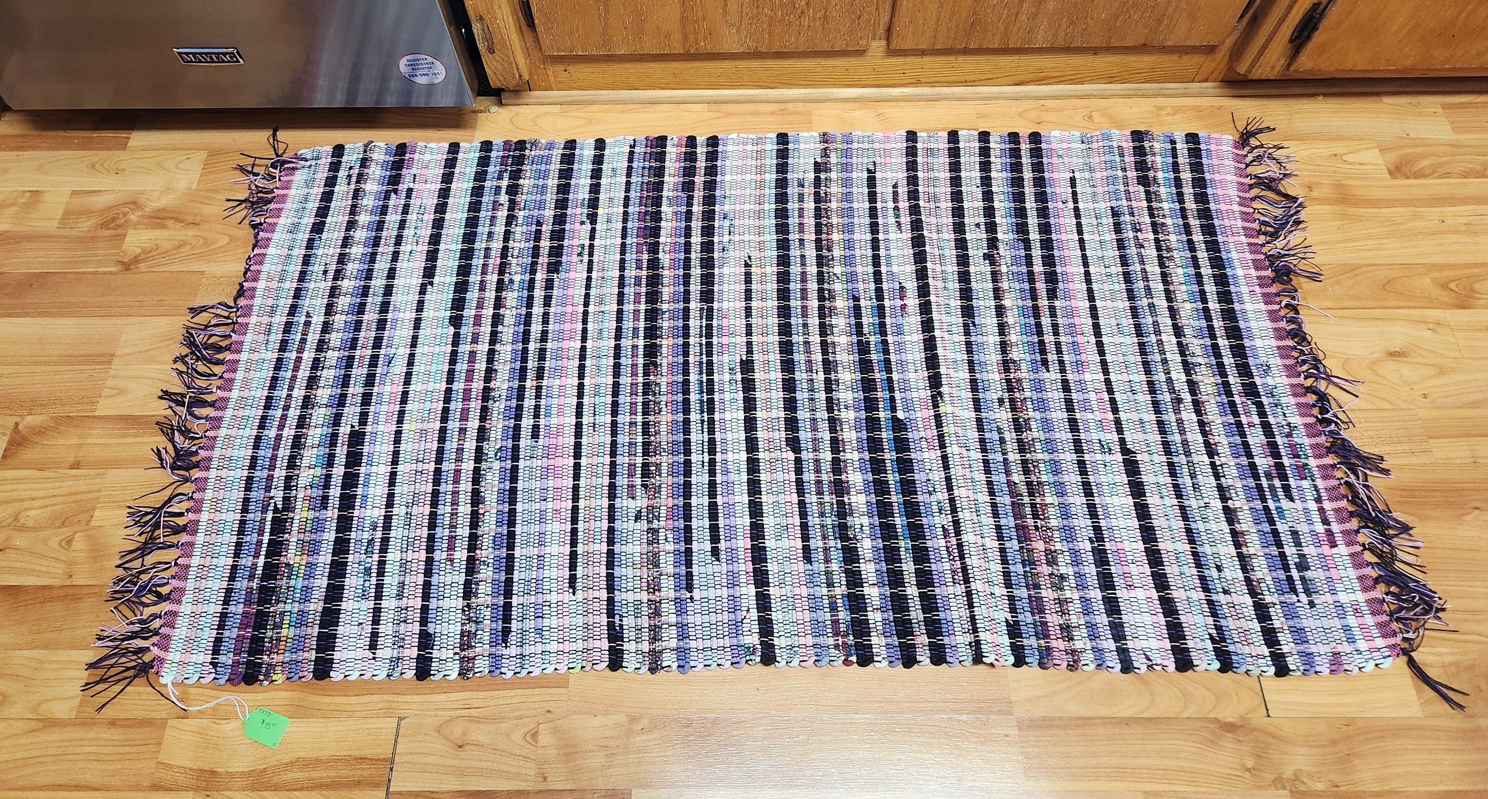 Shades of Pink, Purple and Black Rag Rugs, Handwoven Rag Rug, Upcycled ...